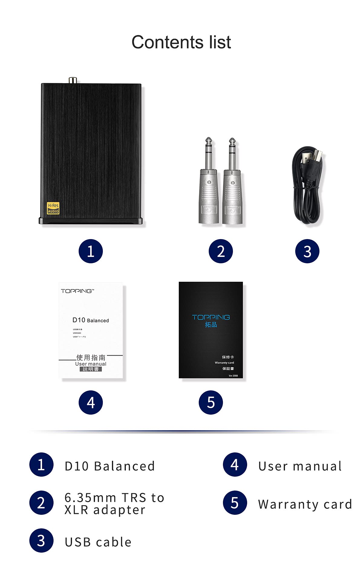 TOPPING D10 Balanced Mini USB DAC CSS XMOS XU208 ES9018K2M OPA2134 Audio Amplifier Decoder Sliver