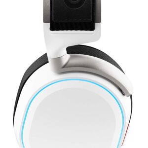 SteelSeries Arctis Pro + GameDAC Wired Gaming Headset - Certified Hi-Res Audio - Dedicated DAC and Amp - for PS5/PS4 and PC - White