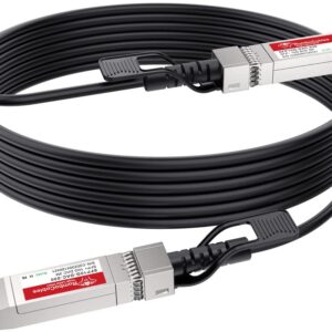 RamboCables SFP+ DAC Cable, (9.8ft/3m) 10G SFP+ Twinax Cable, Direct Attach Copper Passive Cable,for Cisco SFP-H10GB-CU3M, Meraki,Ubiquiti UniFi and More, Length Options: 0.3m-7m