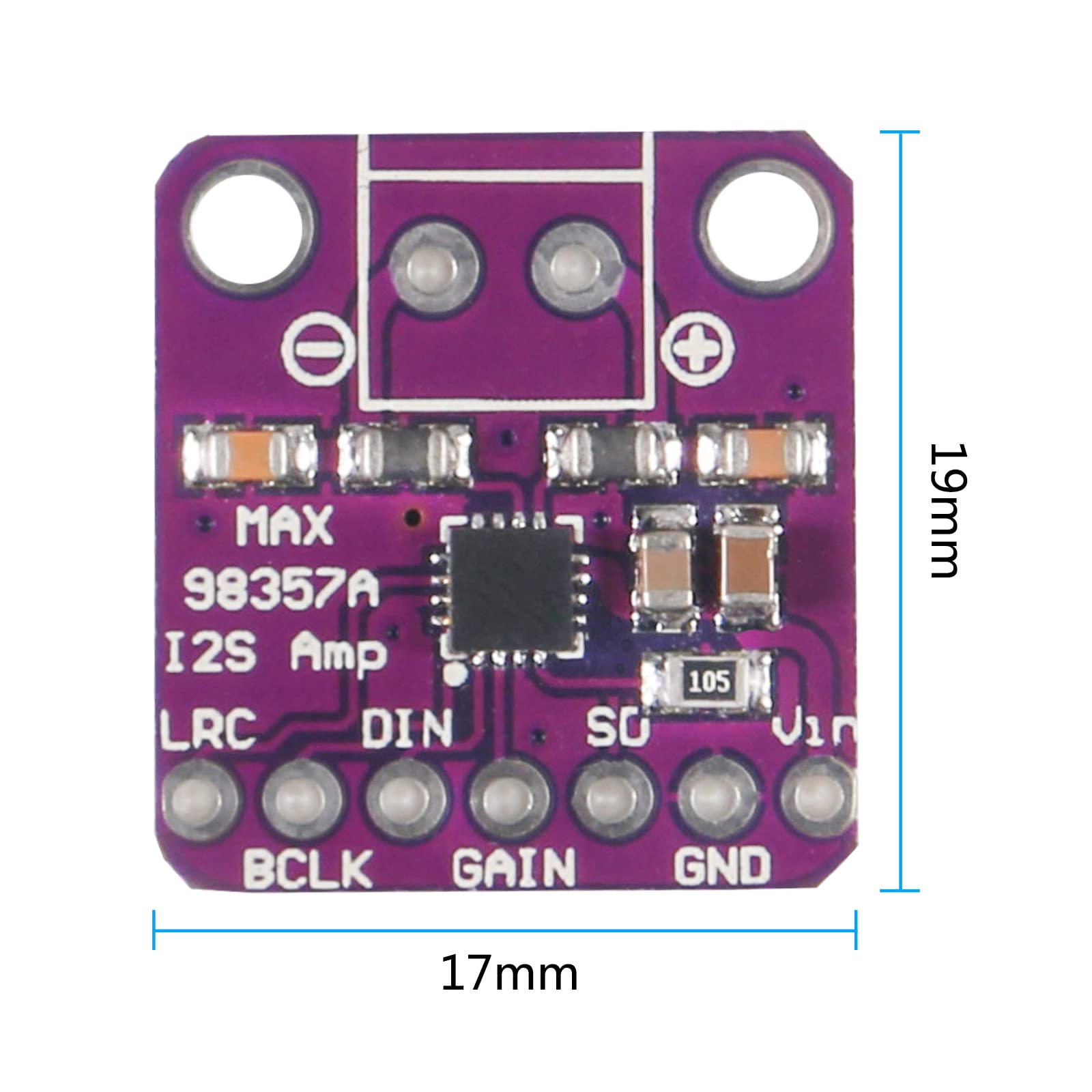 4Pcs Max98357 I2S 3W Audio Amplifier Breakout Interface I2s Dac Decoder Module Class D Filterless Audio Board