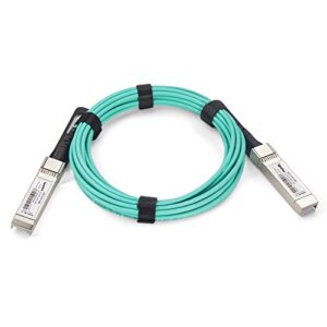 10G SFP+ AOC Cable - 10GBASE SFP+ Active Optical Cable, OM3 MMF Direct-attach Fiber Cable with SFP+ connectors, for Cisco SFP-10G-AOC5M, Ubiquiti UniFi, Mikrotik, D-Link, Supermicro, Netgear, 5m(16ft)