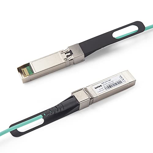 10G SFP+ AOC Cable - 10GBASE SFP+ Active Optical Cable, OM3 MMF Direct-attach Fiber Cable with SFP+ connectors, for Cisco SFP-10G-AOC5M, Ubiquiti UniFi, Mikrotik, D-Link, Supermicro, Netgear, 5m(16ft)