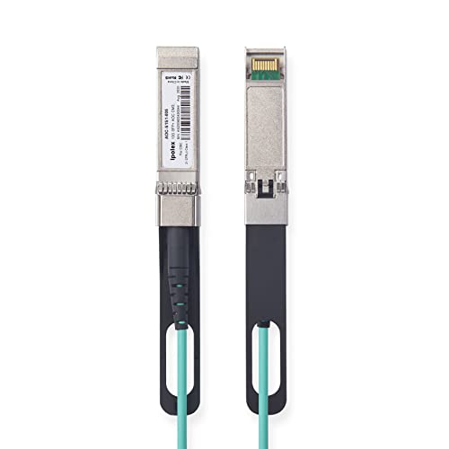 10G SFP+ AOC Cable - 10GBASE SFP+ Active Optical Cable, OM3 MMF Direct-attach Fiber Cable with SFP+ connectors, for Cisco SFP-10G-AOC5M, Ubiquiti UniFi, Mikrotik, D-Link, Supermicro, Netgear, 5m(16ft)