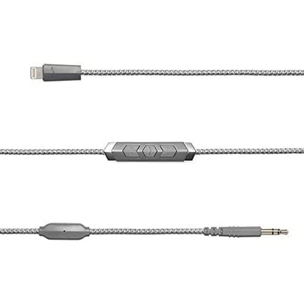 V-MODA Speakeasy DAC/AMP 3-Button Lightning Cable - Grey