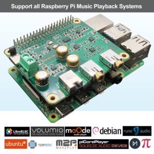 Raspberry Pi HiFi DAC Pro Hat ES9038Q2M Audio Card PCM DSD Lossless High Resolution Digital-to-Analog Converter Adapter for Raspberry Pi 5 4 3B+ 3B Zero w Zero