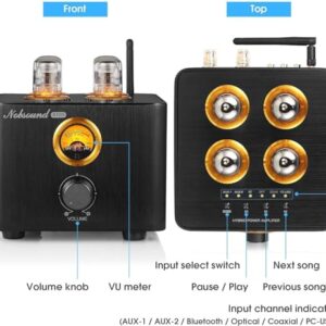 Nobsound B100 Bluetooth 5.0 Tube Amplifier USB DAC Coax/Opt Integrated Power Amp