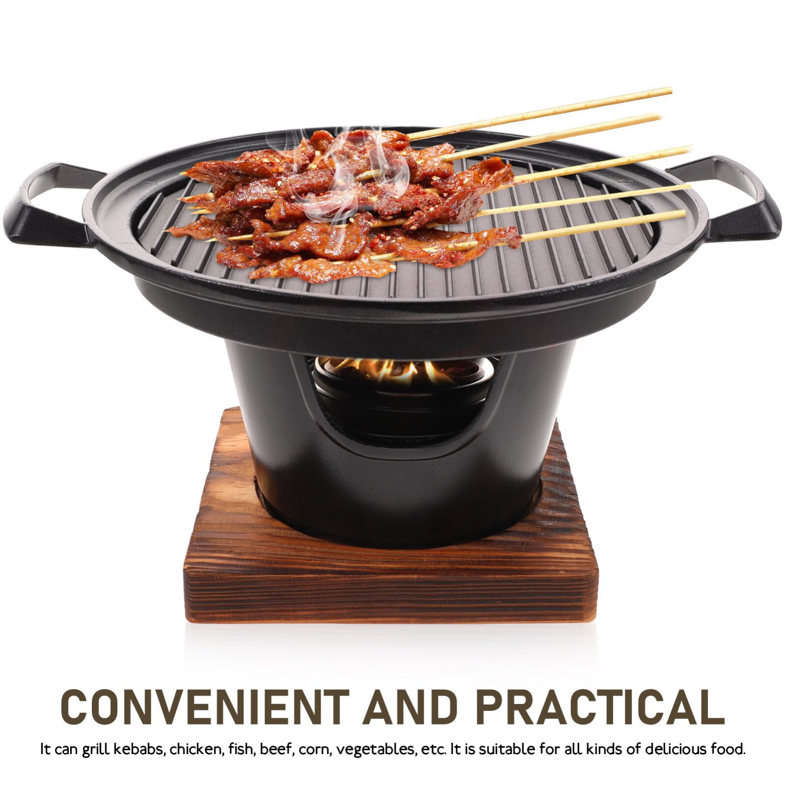 DOITOOL Portable Bbq Grill Japanese Hibachi Grill Indoor Outdoor Charcoal Grill Outdoor Grill Pan Roaster Nonstick Yakiniku Grill Portable Grill Outdoor Cooking Accessories Grilling Accessories