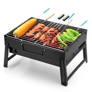 barbecue grill portable bbq charcoal grill smoker grill for outdoor cooking camping hiking picnics backpacking