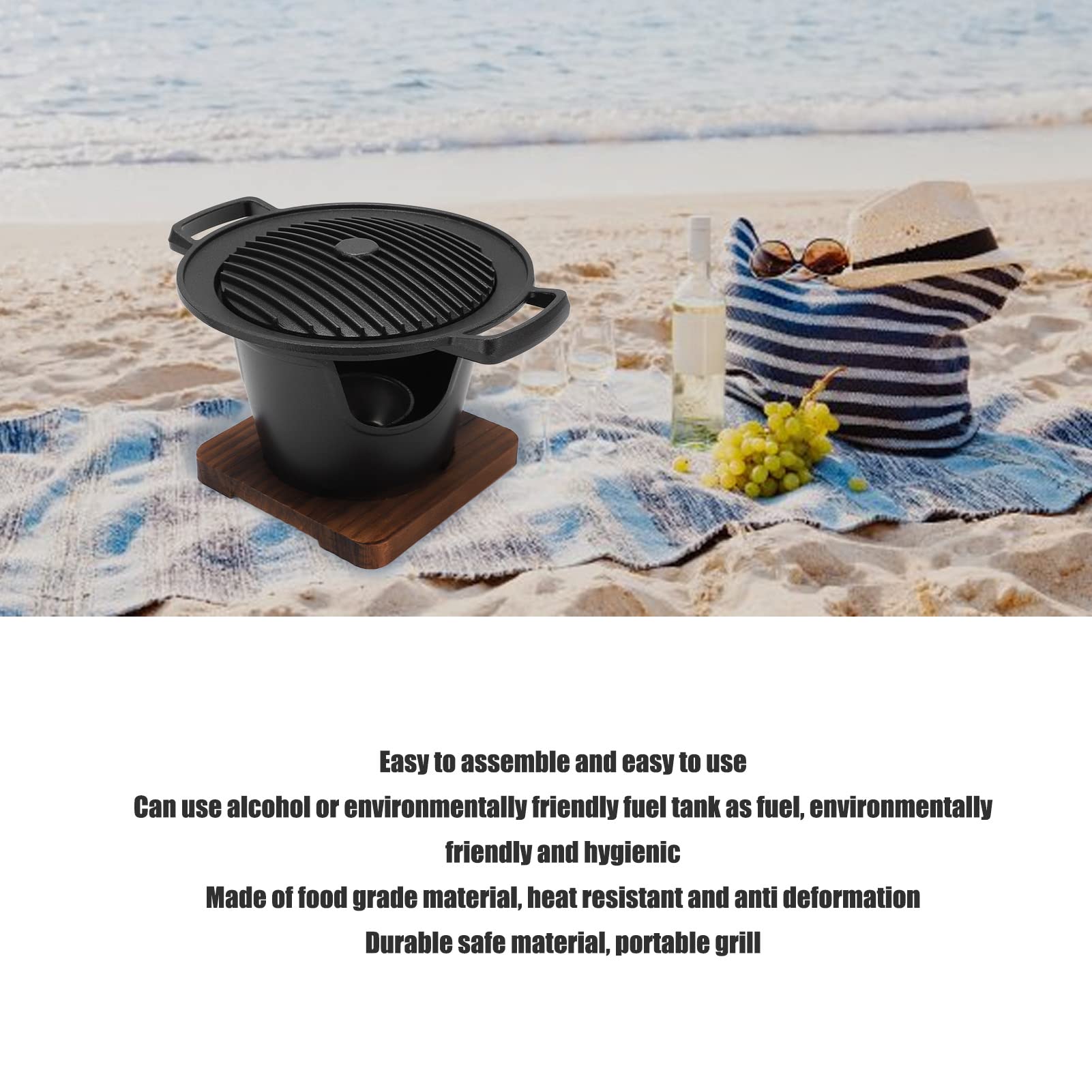 Outdoor Grill Stove Mini Grill Set Desktop Portable Grill Portable Die-casting Aluminum charcoal brazier Grill Non-stick Grill Cast Aluminum Small Grill Non-stick Food Grade Picnic Camping