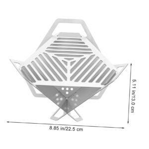 Yardwe Picnic Grill Mini Grill Stove Stainless Steel Lotus Lightweight Grill