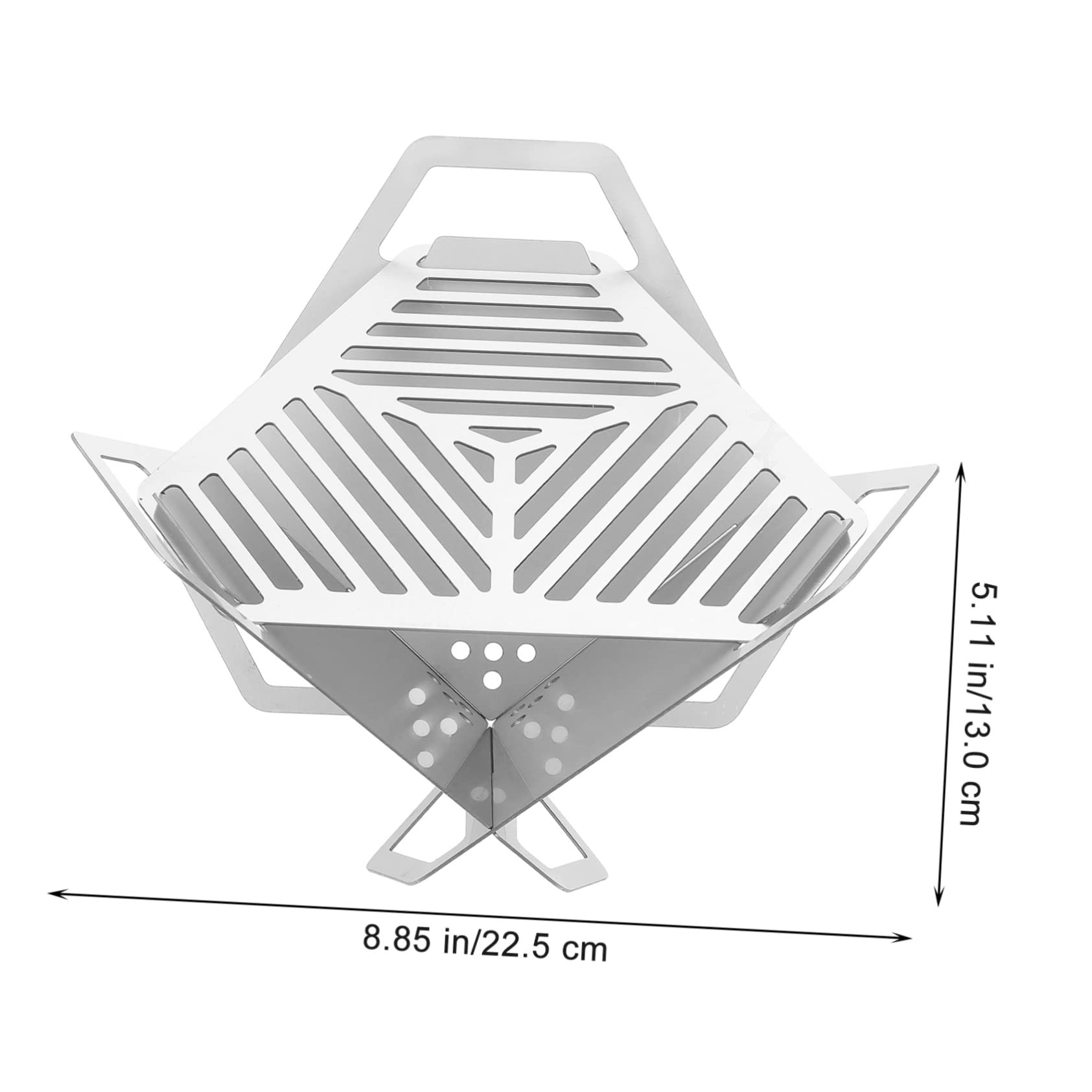 Yardwe Picnic Grill Mini Grill Stove Stainless Steel Lotus Lightweight Grill