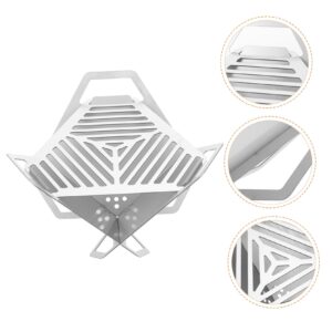 Yardwe Picnic Grill Mini Grill Stove Stainless Steel Lotus Lightweight Grill