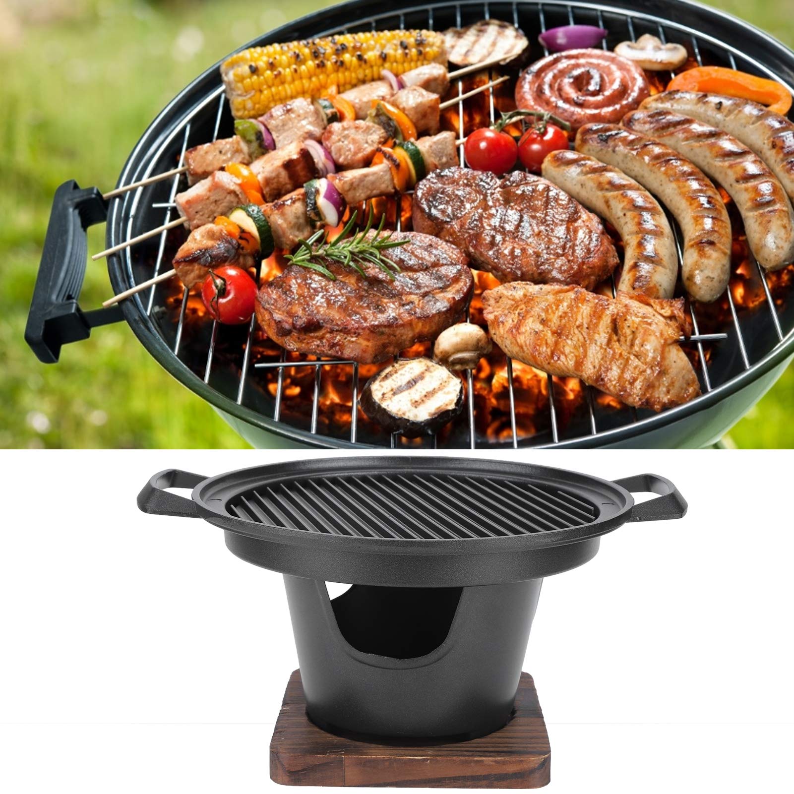 Barbecue Charcoal Grill,Portable Barbecue Stove,Household Portable Mini Smokeless Barbecue Grill Charcoal Stove 10.2x8.3x4.9in