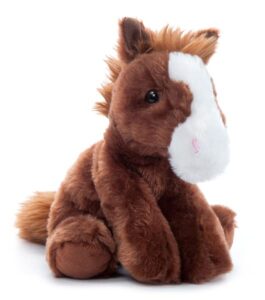 the petting zoo floppy horse stuffed animal plushie, gifts for kids, wild onez wildlife animals, horse plush toy 9 inches