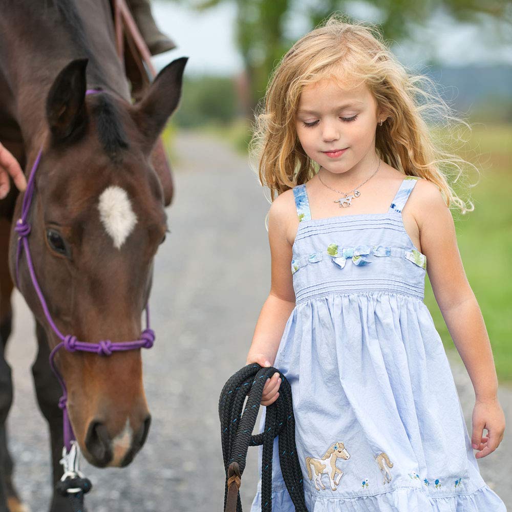 Horse Gifts for Girls Horse Necklace, Stainless Steel Heart A Initial Necklace Horse Necklace for Women Little Girls, Horse Necklace Jewelry Silver 26 Initial Letter Necklace for Girls Birthday Gifts