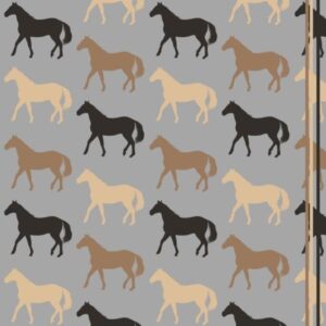 Horse Notebook: Cute Horse Lined Journal, Adorable Equestrian Gift, The Perfect Novelty Horse Gift for a Horse or Pony Rider - Grey