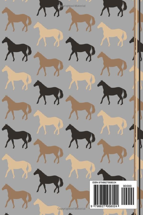 Horse Notebook: Cute Horse Lined Journal, Adorable Equestrian Gift, The Perfect Novelty Horse Gift for a Horse or Pony Rider - Grey