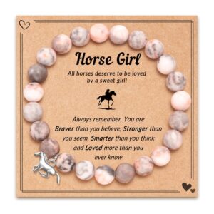 fyukiss horse gifts for girls, horse stuff for girls, horse girls jewelry bracelet ages 8-12 10-12