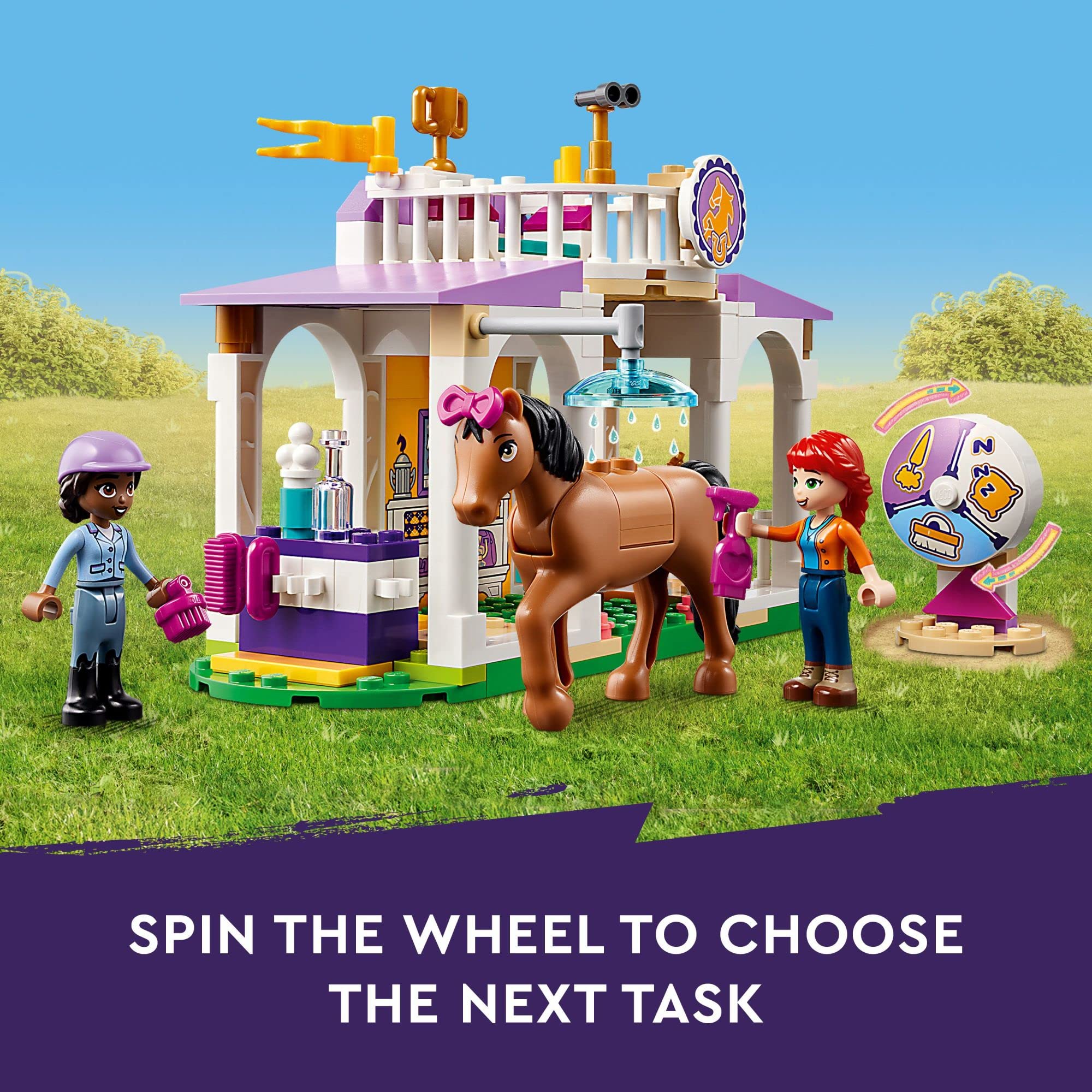 LEGO Friends Horse Training 41746 Toddler Building Toy, Great Birthday Gift for Ages 4+ with 2 Mini-Dolls, Stable, 2 Horse Characters and Animal Care Accessories