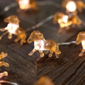 fairy pony string lights unique decorative lights horse gifts for girls cute lights 20leds 8ft battery operated for birthday horse lover xmas thanksgiving decor