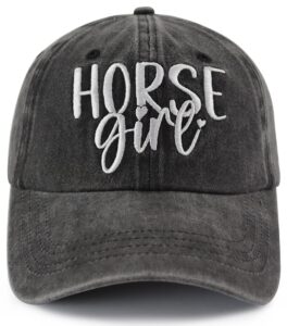 horse gifts for girls women, funny animal lover horse hat, adjustable cotton embroidered horse party decorations baseball cap, retirement birthday gifts for mom wife grandma friend farmer ranch owner