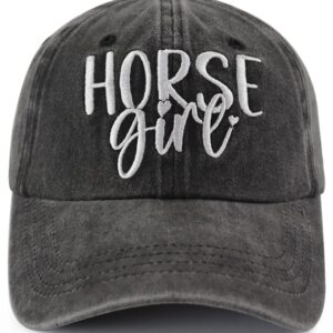 Horse Gifts for Girls Women, Funny Animal Lover Horse Hat, Adjustable Cotton Embroidered Horse Party Decorations Baseball Cap, Retirement Birthday Gifts for Mom Wife Grandma Friend Farmer Ranch Owner