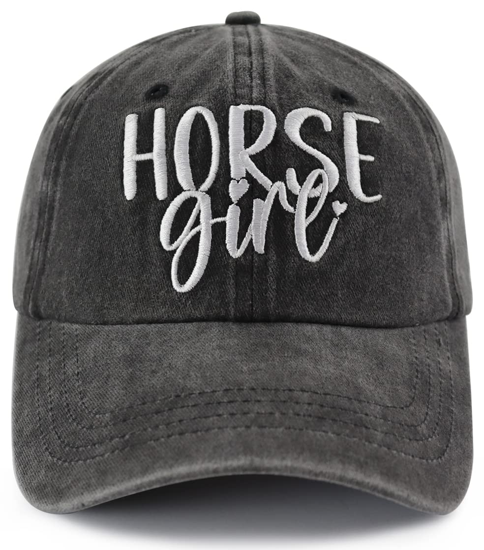 Horse Gifts for Girls Women, Funny Animal Lover Horse Hat, Adjustable Cotton Embroidered Horse Party Decorations Baseball Cap, Retirement Birthday Gifts for Mom Wife Grandma Friend Farmer Ranch Owner