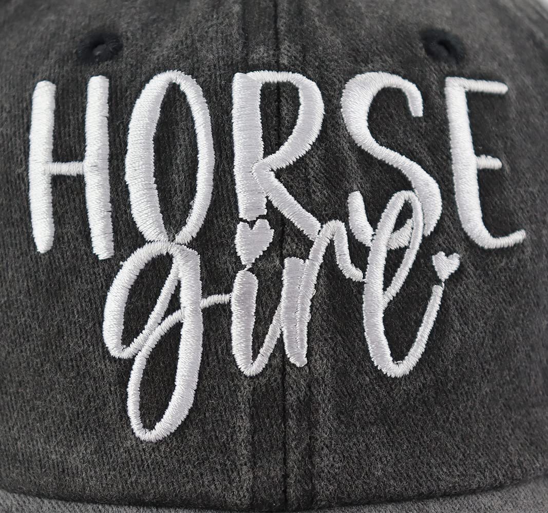 Horse Gifts for Girls Women, Funny Animal Lover Horse Hat, Adjustable Cotton Embroidered Horse Party Decorations Baseball Cap, Retirement Birthday Gifts for Mom Wife Grandma Friend Farmer Ranch Owner