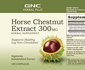 GNC Herbal Plus Horse Chestnut Extract 300mg 100 capsules