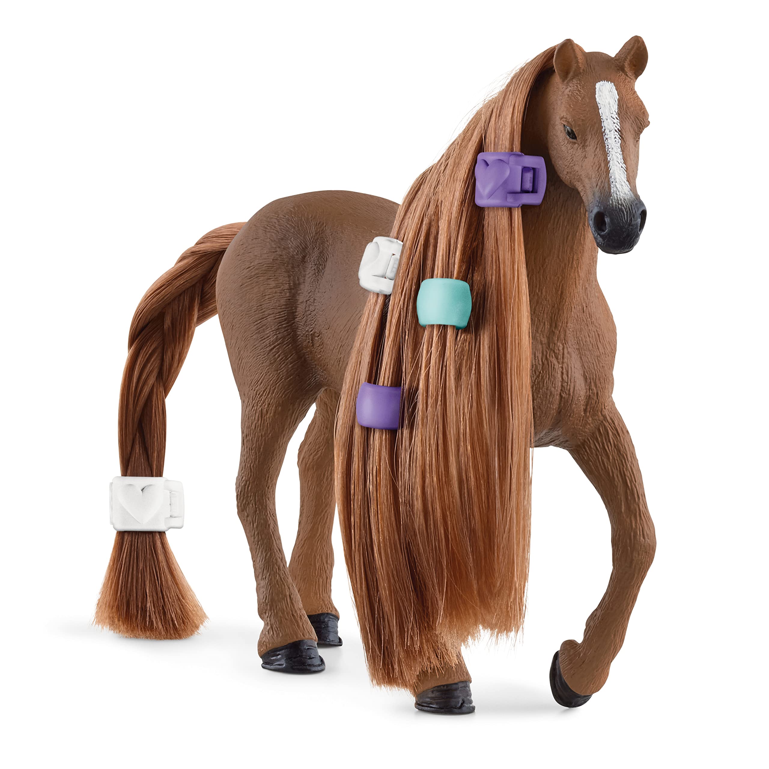 Schleich Horse Club Sofia's Beauties English Thoroughbred Mare Playset - Realistic Toy Figure with Brushable Hair and Accessories, Fun and Imaginative Play for Boys and Girls, Gift for Kids Ages 5+