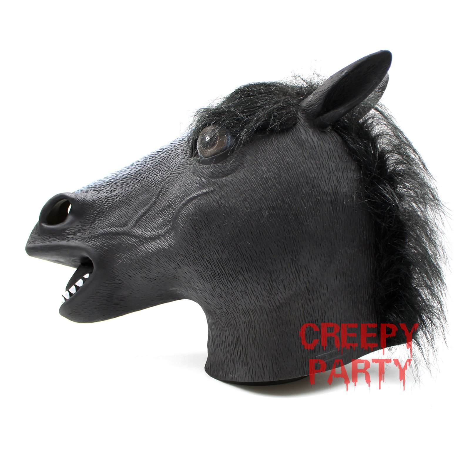 Horse Mask Party Dress Up Horse Head Masks for Adults Men Masquerade (Black)