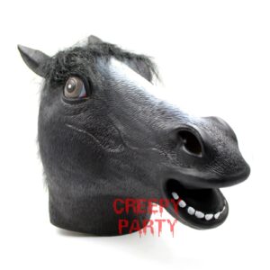 Horse Mask Party Dress Up Horse Head Masks for Adults Men Masquerade (Black)