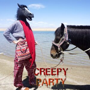 Horse Mask Party Dress Up Horse Head Masks for Adults Men Masquerade (Black)