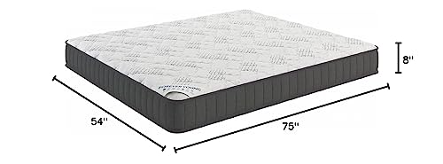 Ottomanson 9" Full Mattress in a Box Made in USA, Firm Mattress, Hybrid Mattress Cool Improved Airflow with Edge to Edge Pocket Coil, Bed in A Box, Ottopedic