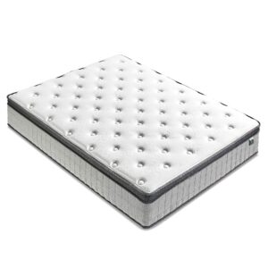 ZINUS 12 Inch Comfort Support Cooling Gel Hybrid Mattress, Full, Euro Top Innerspring Mattress, Motion Isolating Pocket Springs, Mattress in A Box