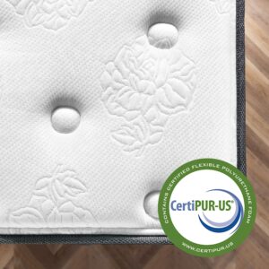 ZINUS 12 Inch Comfort Support Cooling Gel Hybrid Mattress, Full, Euro Top Innerspring Mattress, Motion Isolating Pocket Springs, Mattress in A Box