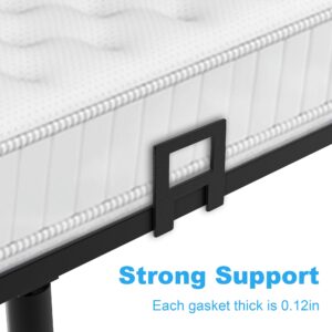 Xeitive Non Slip Mattress Gaskets for Bed Frame, 6 pcs Mattress Holder in Place Gripper, Anti-Slip Baffle Fit for Metal Bed Frames, Easy to Installation Metal Pad Gripper, Black