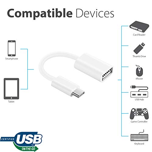 Works OTG USB-C 3.0 Adapter for Microsoft Surface Duo 2 for Quick, Verified, Multi use Functions Such as Keyboard, Thumb Drives, mice, etc. (White)