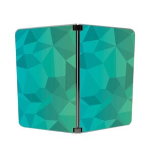 MIGHTY SKINS MightySkins Skin for Microsoft Surface Duo - Blue Green Polygon | Protective, Durable, and Unique Vinyl Decal wrap Cover | Easy to Apply, Remove, and Change Styles | Made in The USA