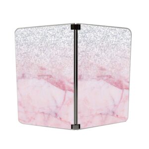 mightyskins skin compatible with microsoft surface duo - girly marble dazzle | protective, durable, and unique vinyl decal wrap cover | easy to apply, remove, and change styles | made in the usa