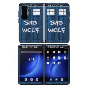 mightyskins skin compatible with microsoft surface duo 2 - time lord box | protective, durable, and unique vinyl decal wrap cover | easy to apply, remove, and change styles | made in the usa