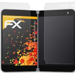 atFoliX Screen Protector compatible with Microsoft Surface Duo Screen Protection Film, anti-reflective and shock-absorbing FX Protector Film (Set of 3)