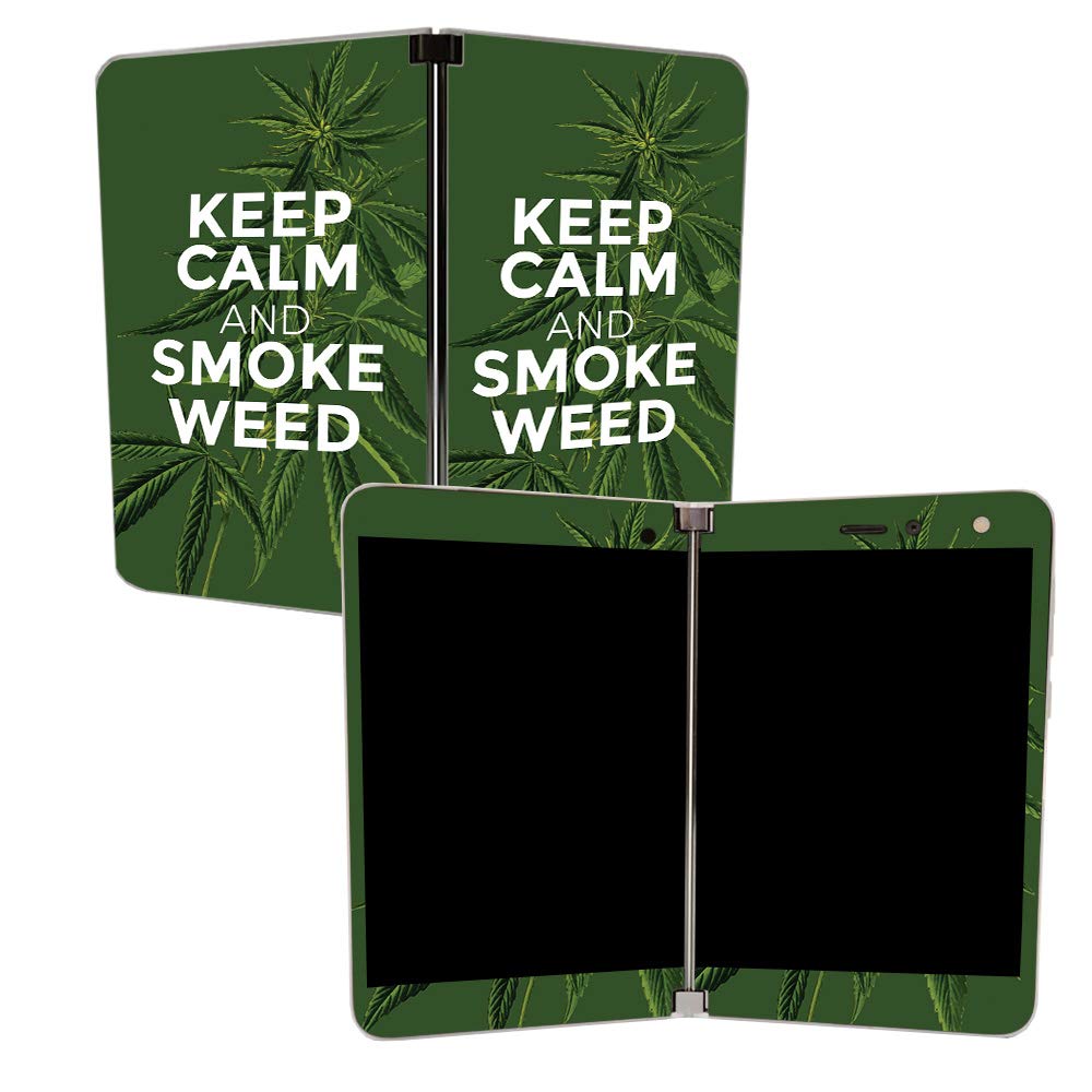 MightySkins Skin for Microsoft Surface Duo - Smoke Weed | Protective, Durable, and Unique Vinyl Decal wrap Cover | Easy to Apply, Remove, and Change Styles | Made in The USA