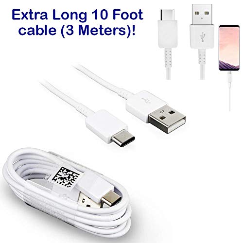 Original 10ft USB-C Cable Works for Microsoft Surface Duo with Fast Charging and Data Transfer. (White 3M)