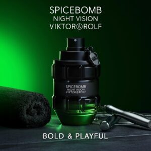 Viktor&Rolf - Spicebomb Nightvision Eau de Toilette - Warm, Spicy & Fresh - Cologne for Men - With Notes of Bergamot Citrus, Black Spices & Rosemary - 3 Fl Oz