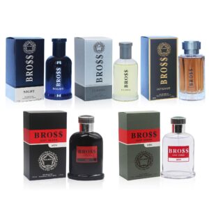 meta-bosem 5pc set men's cologne collection, eau de parfum natural spray - woody fresh notes - holiday gift (pack of 5) each 3.4 fl oz, total 17 fl oz