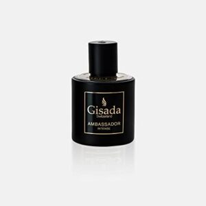 gisada - ambassador intense - eau de perfume - 100ml - 3.4 fl oz - spicy, fresh and very lively fragrance for men