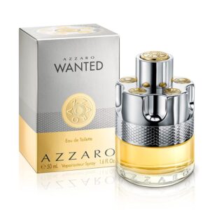 azzaro wanted eau de toilette - woody, citrus & spicy men's cologne with cardamom, lemon, vetiver - travel size, 1.6 oz