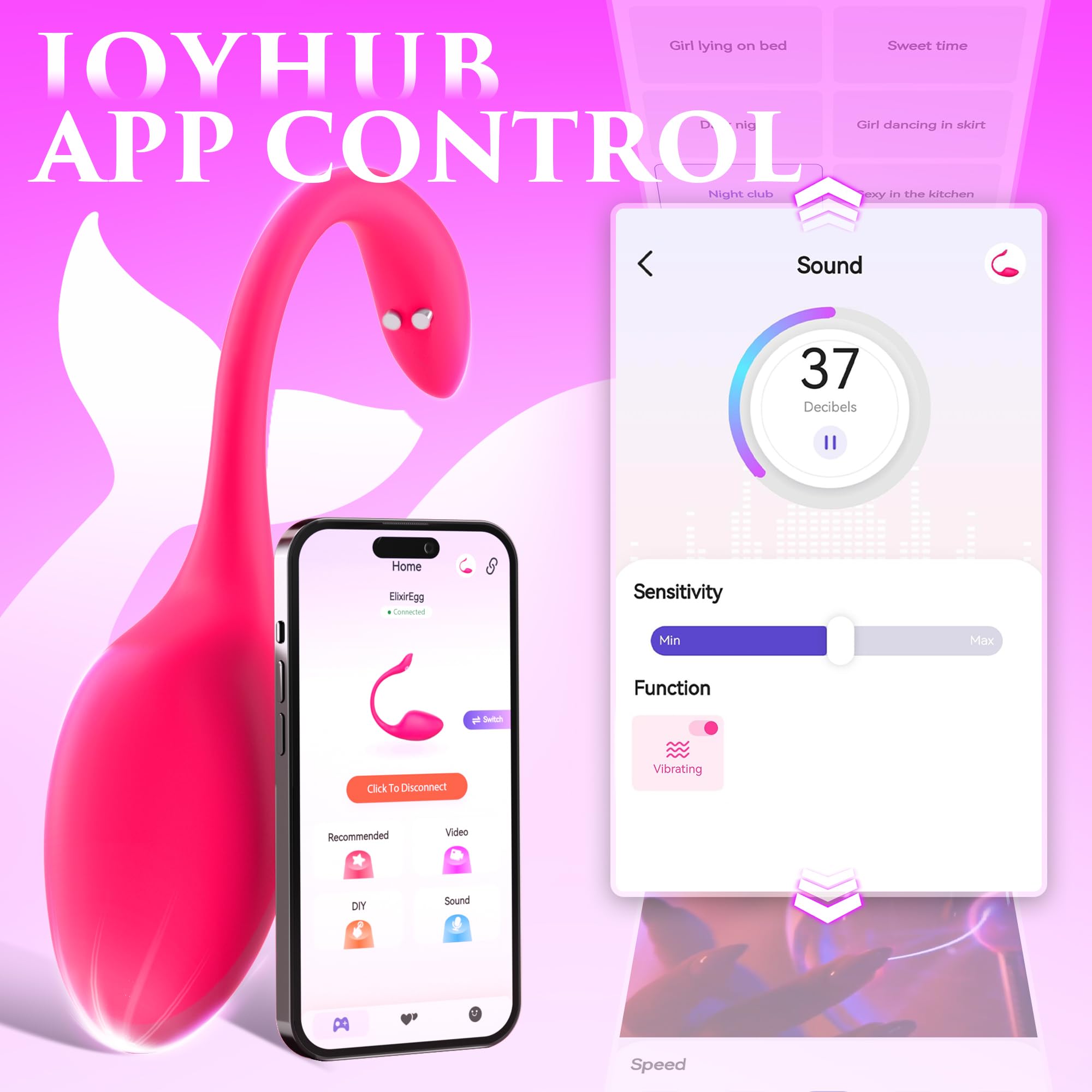 Sex Toys Vibrator for Women Men-Wearable Panty Dildo Vibrators with 9 Vibrations, G spot Clitoral Anal Vibrators, Rose Sex Toy for Women Couples, Rechargeable APP Remote Control Adult Toys