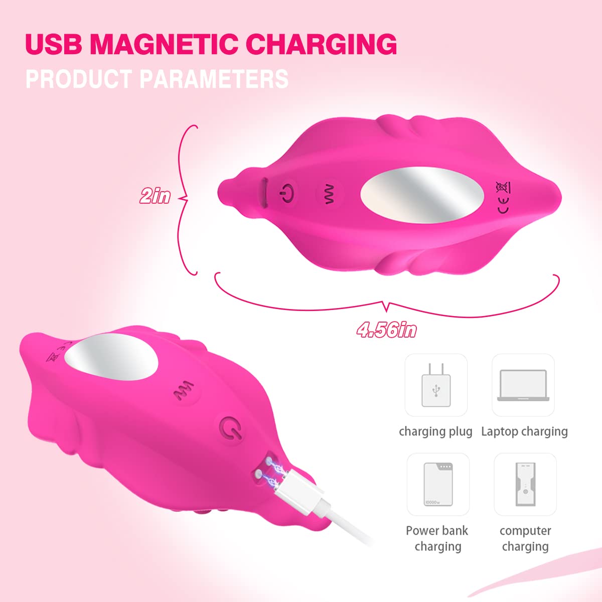 Wearable Panty Vibrator with App & Remote Control Vibrating Eggs,Rechargeable Butterfly Vibrators Clitorals Stimulator Vibrating Panties Wearable Sex Toy for Women (Red)